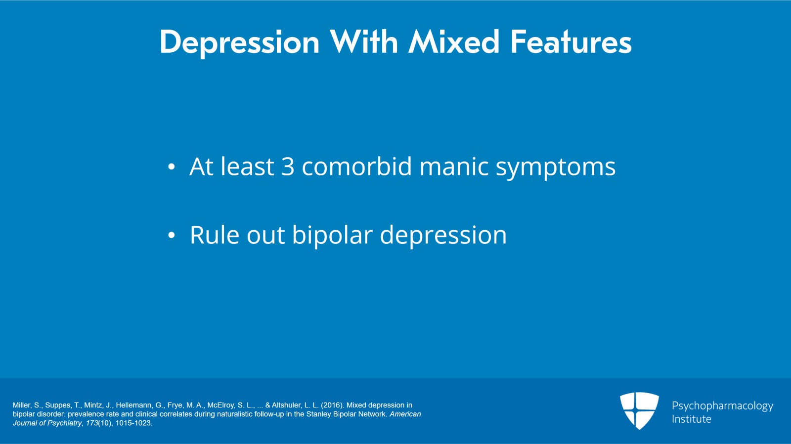 Major Depressive Disorder With Mixed Features and Anxious Distress ...